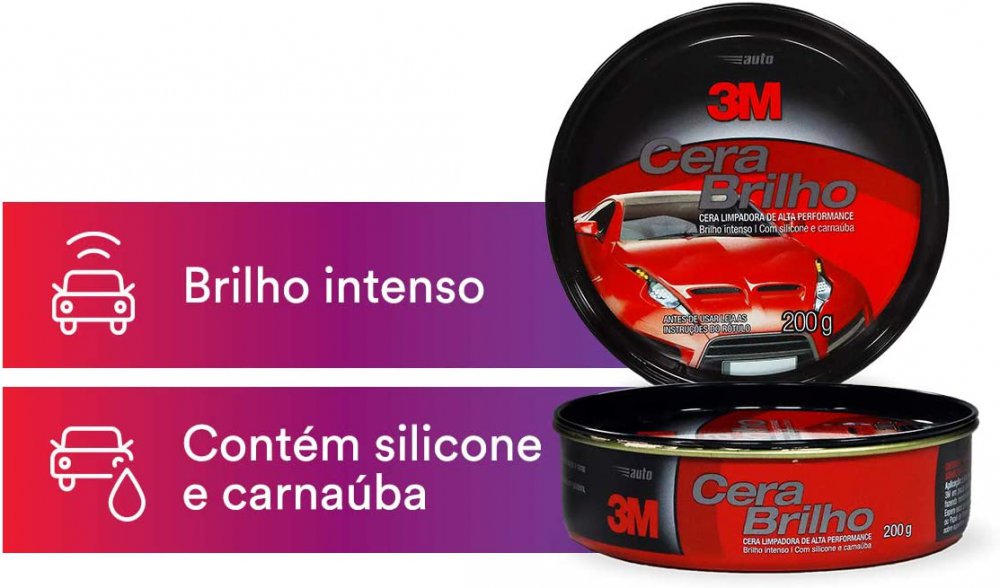 Cera Automotiva Brilho 200G 3M | Sipar Ferramentas
