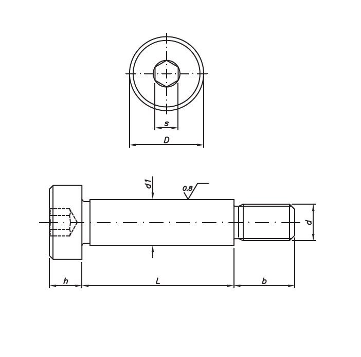DIN 7379 Parafuso Allen Retificado MA 6 X 25.50 Aço Liga Classe 12.9 ...
