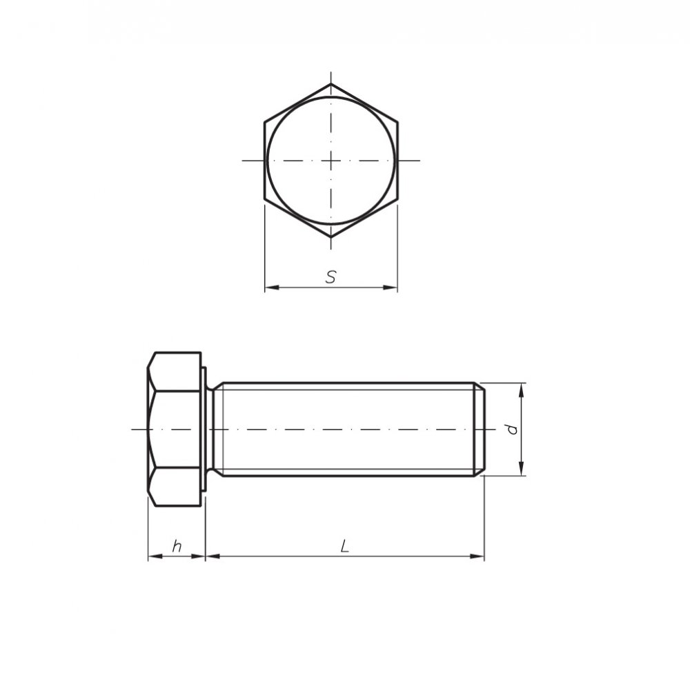 Parafuso Sextavado MA 7 X 35 Classe 8.8 Aço Carbono Polido | Parafuso Fácil