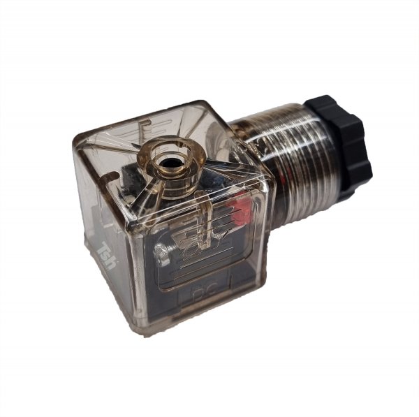 Conector Plug Din com Resistor 24Vcc 2P+T Led Vermelho | Tsh Company