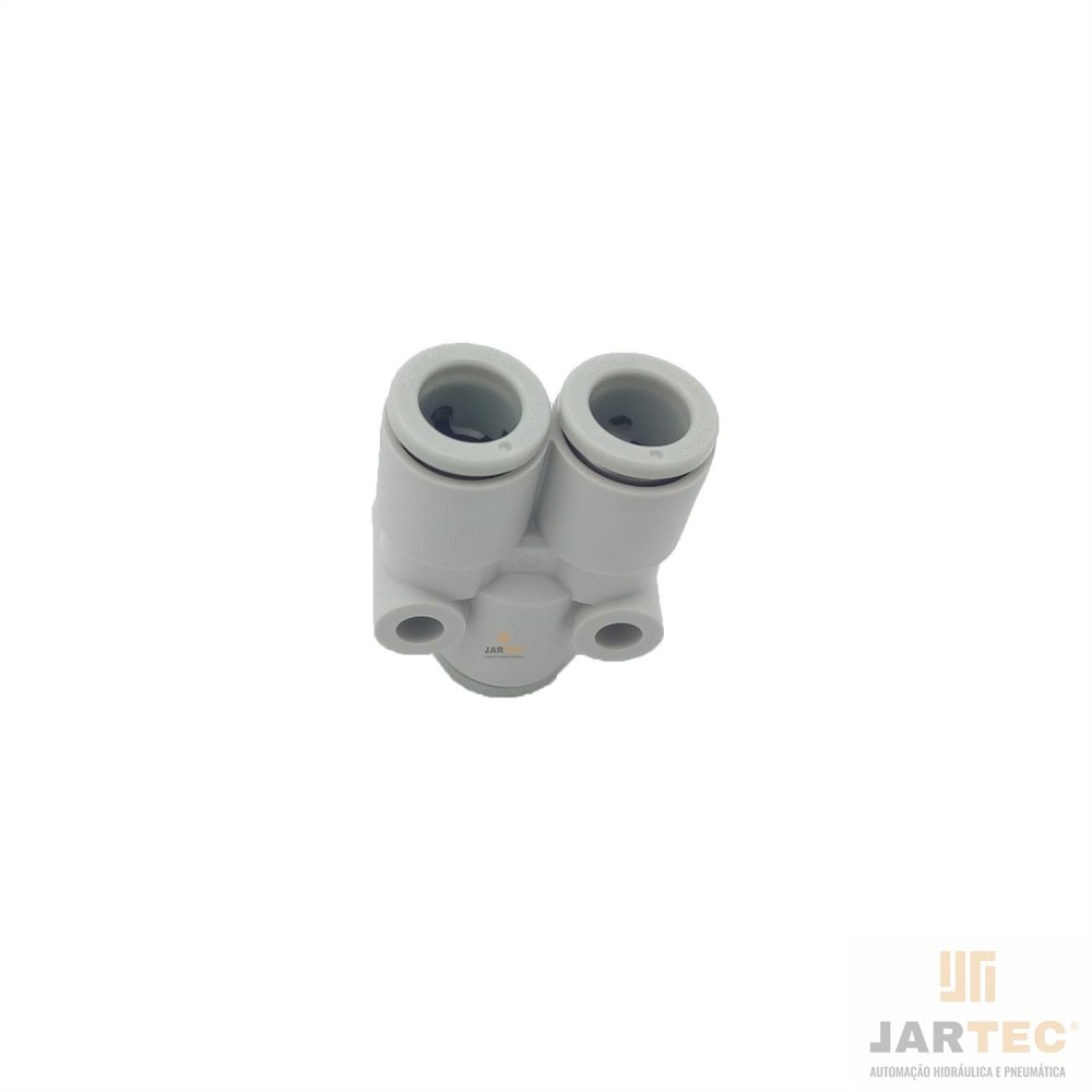 Conexão Y União 8 mm. Código do Fabricante: KQ2U08-00A | Jartec