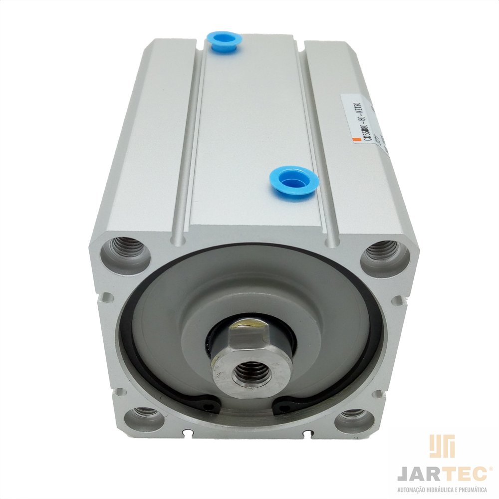 ATUADOR PNEUMÁTICO COMPACTO 80 X 80MM ROSCA FEMEA COM HASTE INOX | Jartec