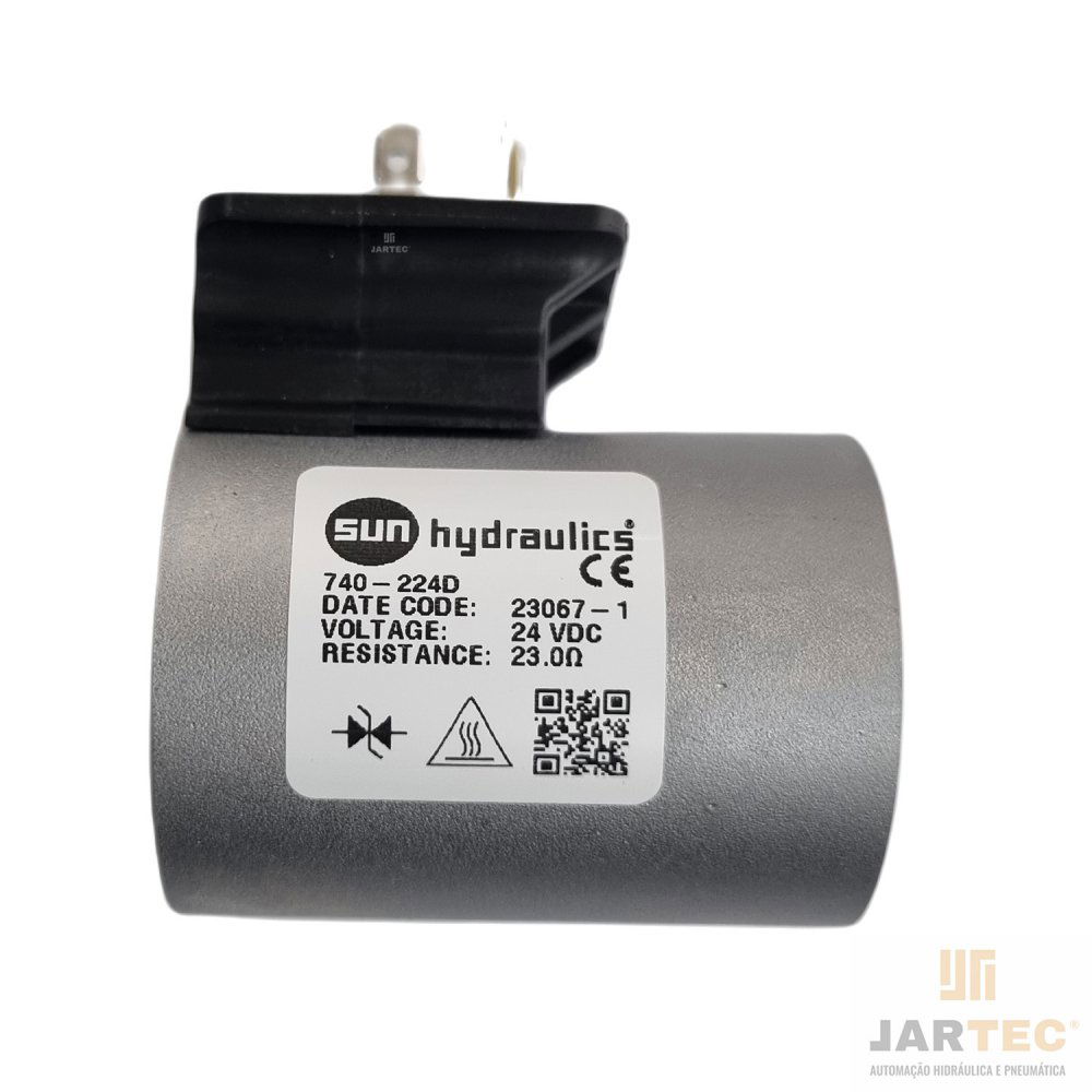 Bobina para Válvula Sun Hydraulics 24Vcc 740224D | Jartec
