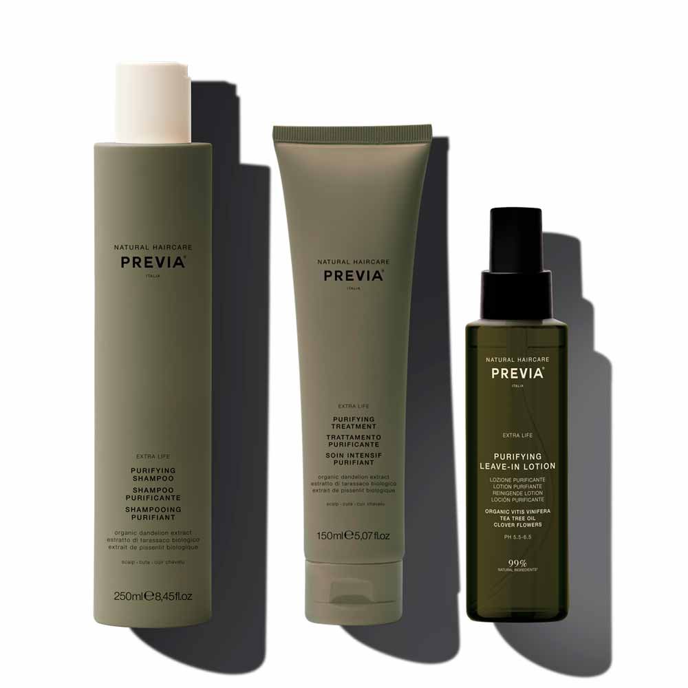 Kit Purifying Shampoo + Treatment + Leave-in | Previa Natural Haircare