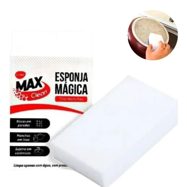 Esponja Mágica Branca Tira Manchas Max Clean Clink