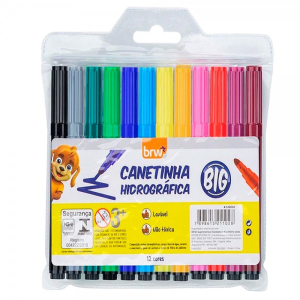 Caneta Hidrográfica | JC Atacado de Papelaria - 31378, CANETA HIDROCOR 06 CORES FABER CASTELL ...