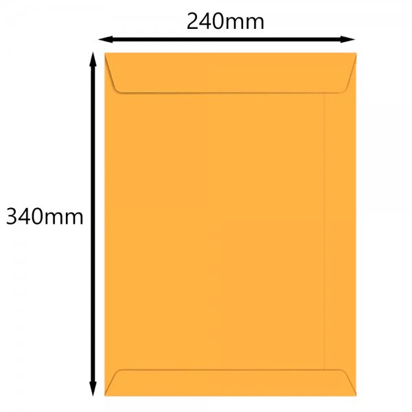 ENVELOPE FORONI SACO 240X340MM OURO 80G.C/100