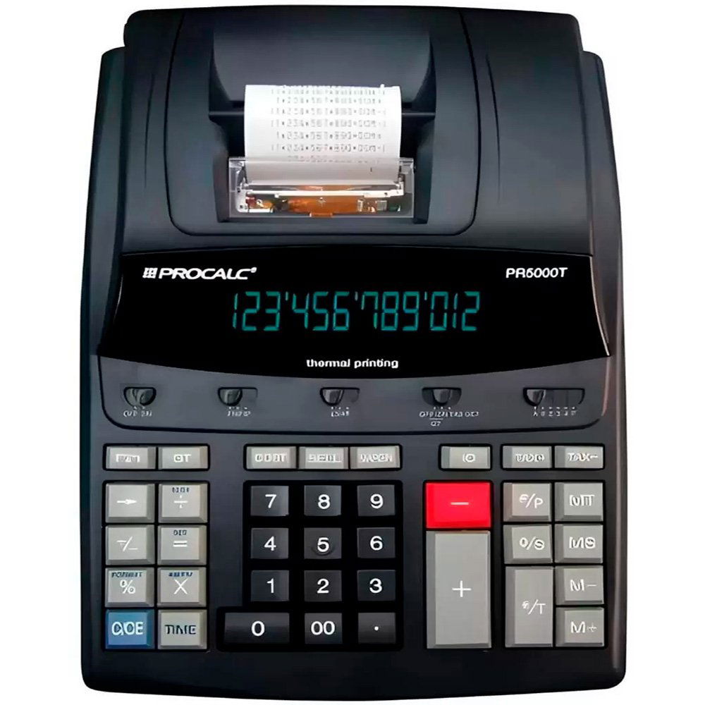 CALCULADORA PROCALC 35X26CM 12DÍGITOS C/BOBINA PR5000T