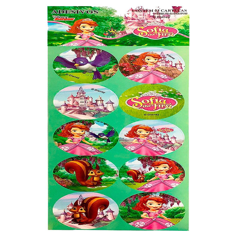 ADESIVO STICKERS PRINCESA SOFIA C/12X30